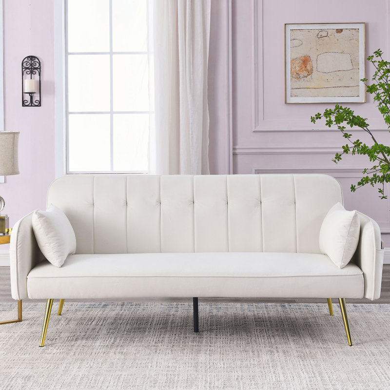 Mercer41 Tavette 72.5'' Velvet Sofa - Wayfair Canada